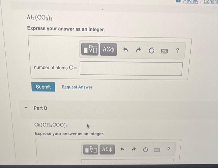 Solved Express your answer as an integer. Part B Ca(CH3COO)2 | Chegg.com