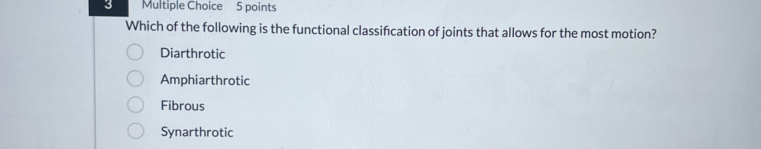 3Multiple Choice5 ﻿pointsWhich of the following is | Chegg.com