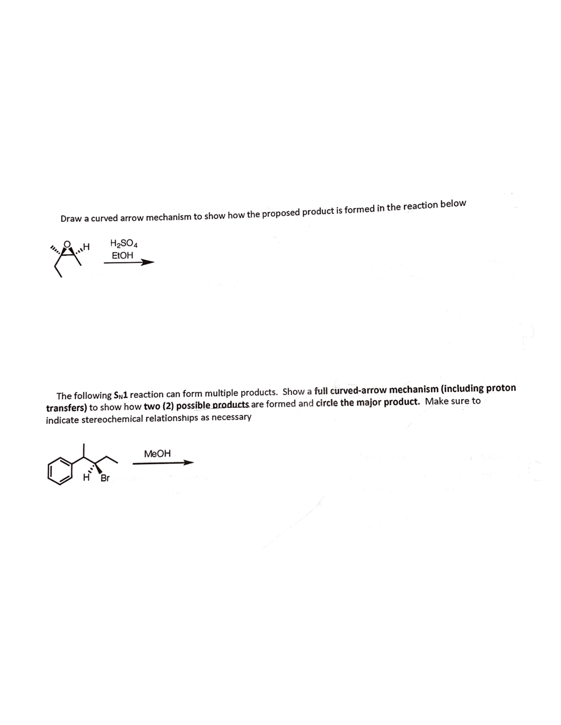 Solved Draw a curved arrow mechanism to show how the | Chegg.com
