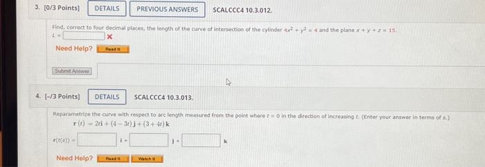 Solved Find, correct to four decimal places, the length of | Chegg.com