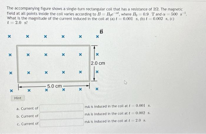 Solved The accompanying figure shows a single-turn | Chegg.com