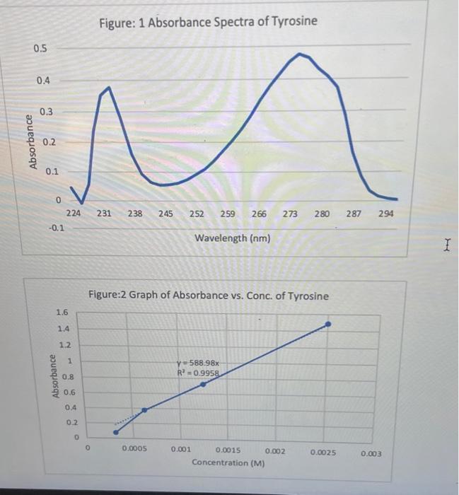 Solved Figure: 1 Absorbance Spectra of TyrosineAbsorbance | Chegg.com