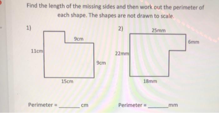 Solved Find the length of the missing sides and then work | Chegg.com