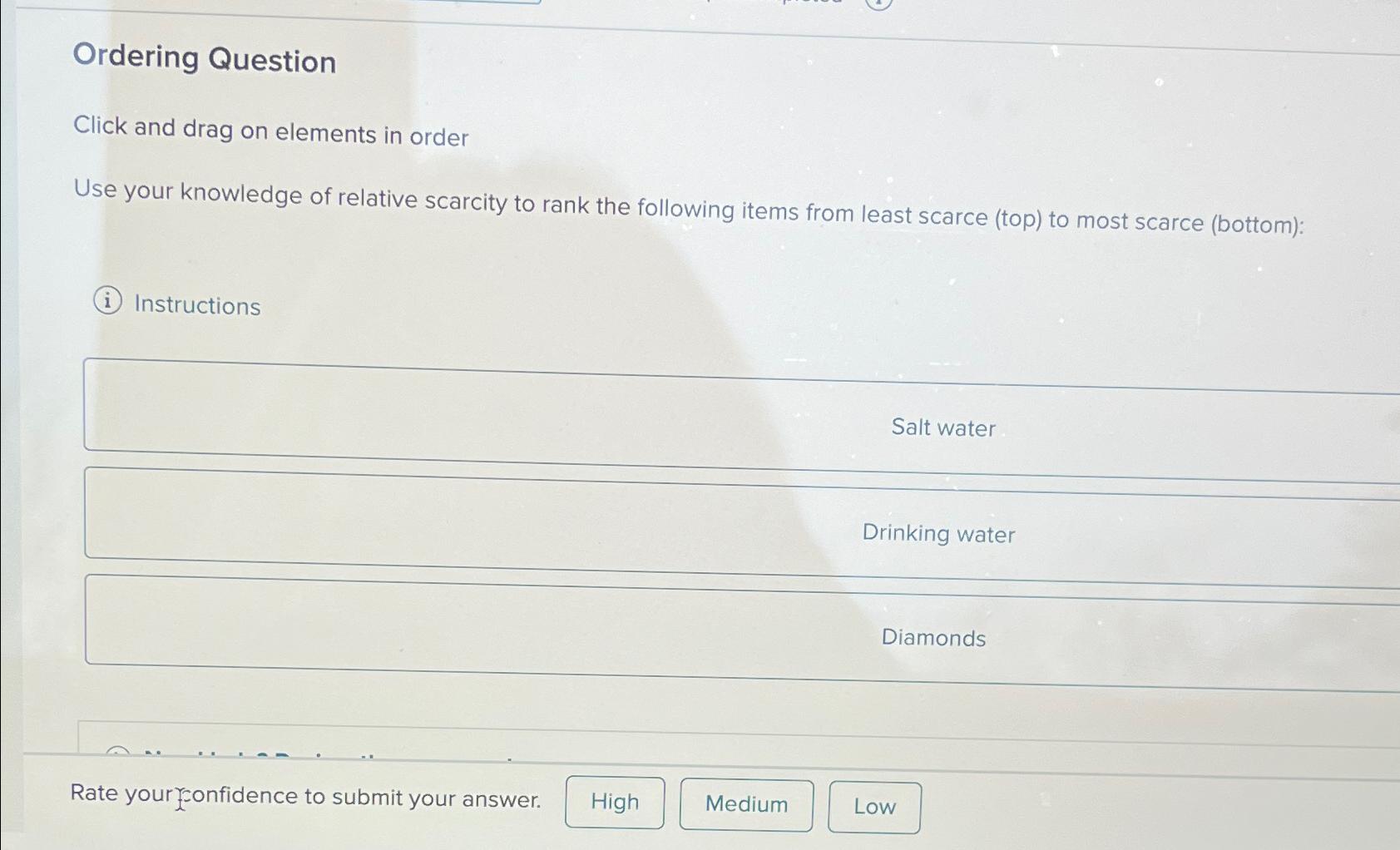 Solved Ordering QuestionClick and drag on elements in | Chegg.com