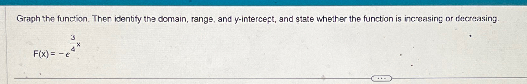 Solved Graph the function. Then identify the domain, range, | Chegg.com