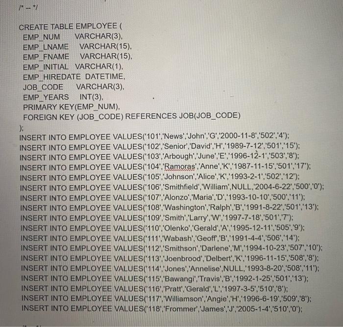 Solved how to write a SQL statement to produce first and | Chegg.com