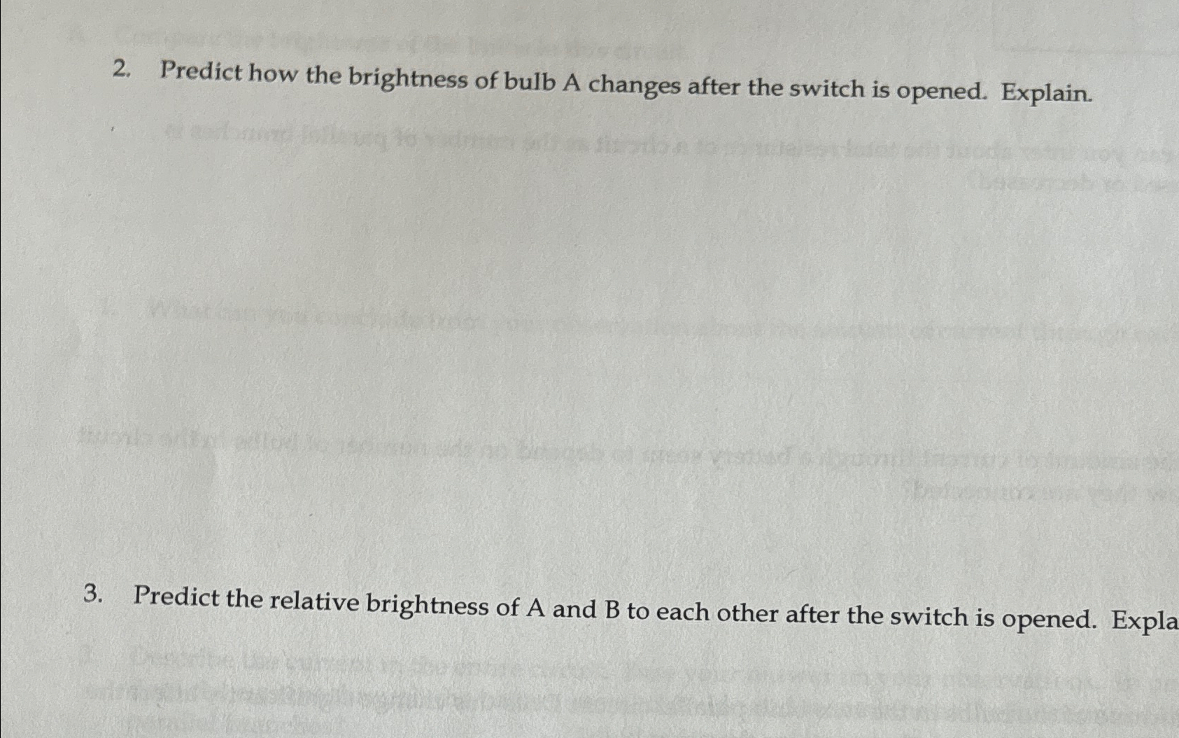 Solved Predict how the brightness of bulb A changes after | Chegg.com
