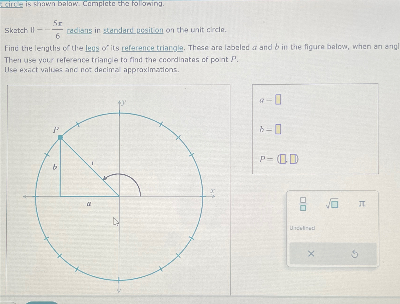 Solved t circle is shown below. Complete the | Chegg.com