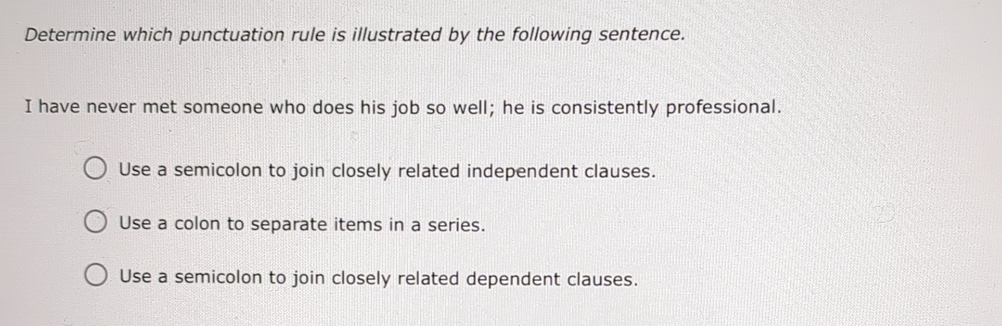Solved Determine which punctuation rule is illustrated by | Chegg.com