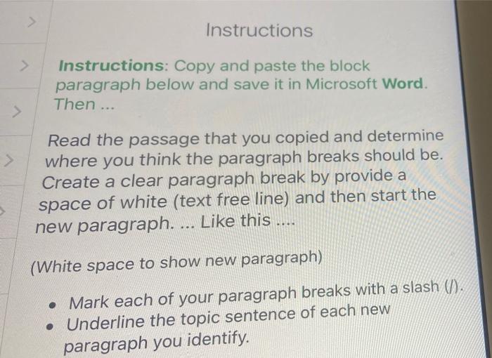 Solved > Instructions > Instructions: Copy and paste the | Chegg.com