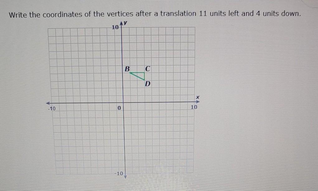 Solved Write The Coordinates Of The Vertices After A