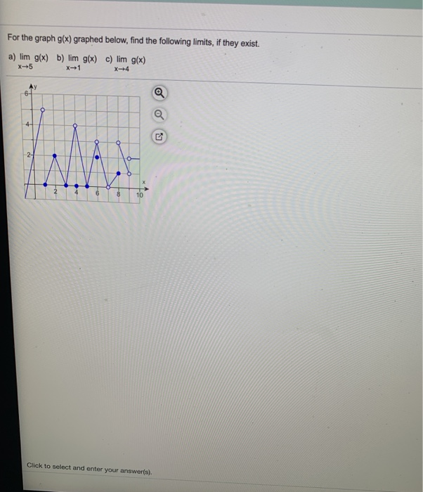 Solved For the graph g(x) graphed below, find the following | Chegg.com