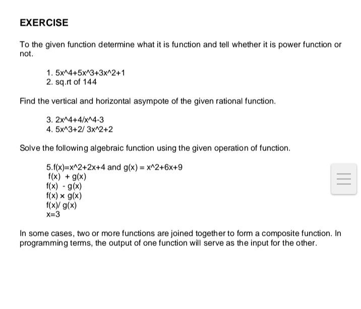 Solved Exercise To The Given Function Determine What It Is 4019
