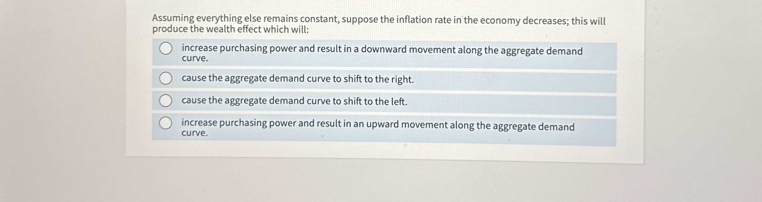 Solved Assuming everything else remains constant, suppose | Chegg.com