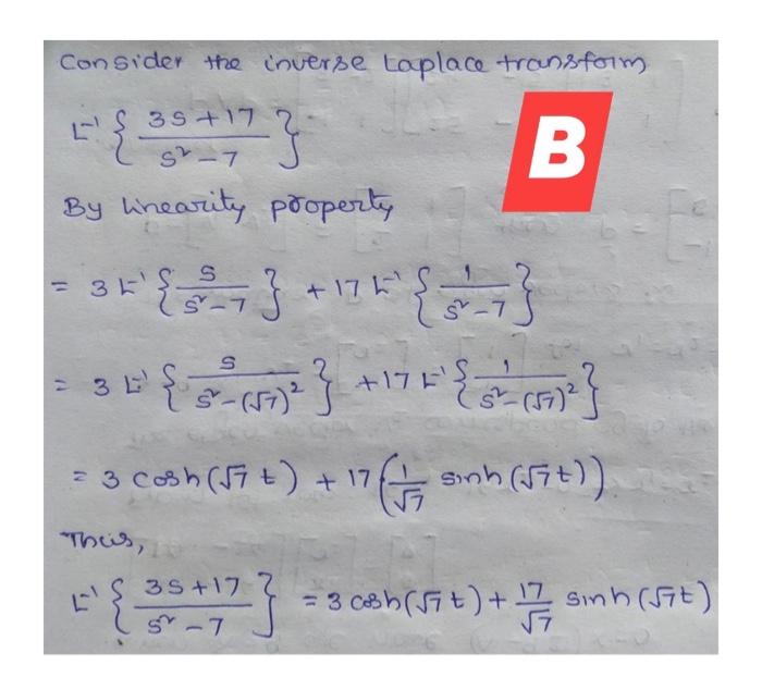 Solved INVERSE LAPLACE same problem different solution and | Chegg.com