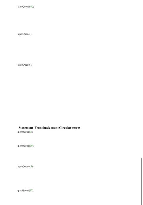 Solved TASK : a- Complete Queue class that Used circular | Chegg.com