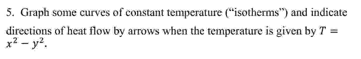 Solved Graph some curves of constant temperature | Chegg.com