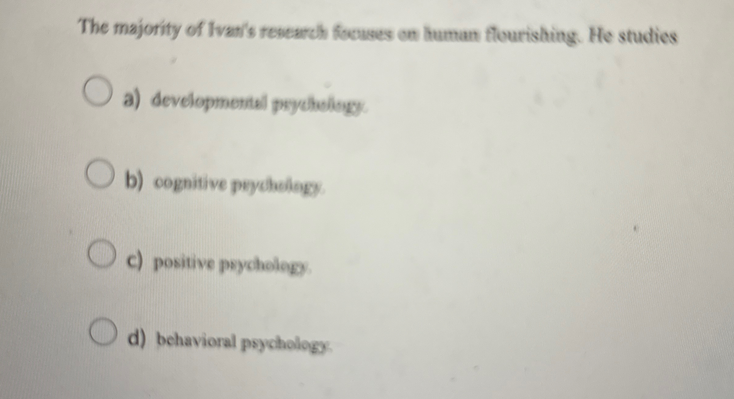 Solved The majority of Ivar's research focuses on human | Chegg.com