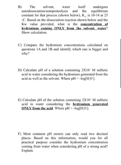 Solved WS-9 (pH, pOH, ICE chart, and titration) Important | Chegg.com