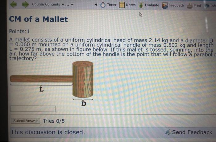 Solved Course Contents >> Timer Notes Evaluate Feedback | Chegg.com