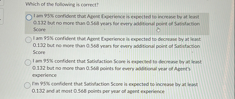 Solved Which of the following is correct?I am 95% ﻿confident | Chegg.com