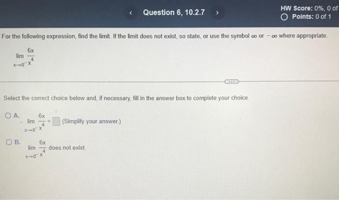 Solved Determine if the following limit exists. If it does | Chegg.com