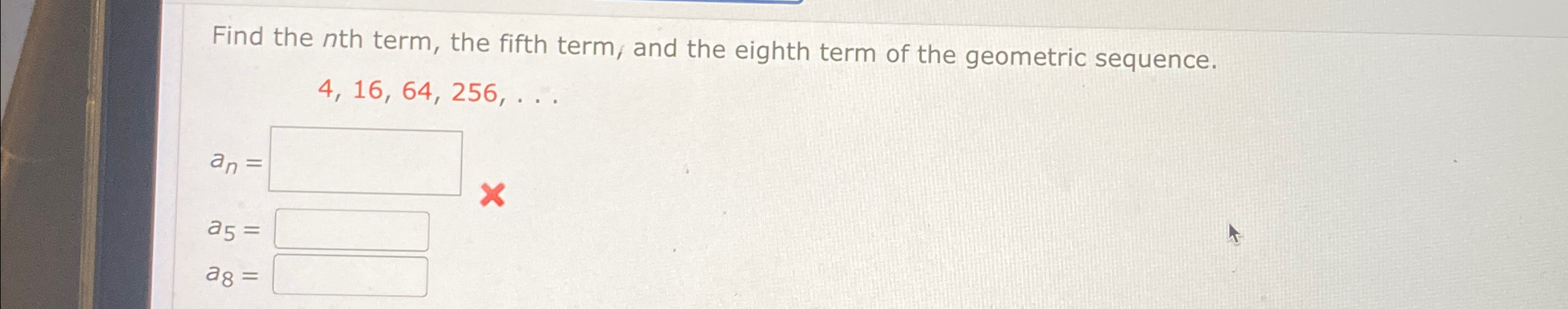 Solved Find the nth term, the fifth term, and the eighth | Chegg.com