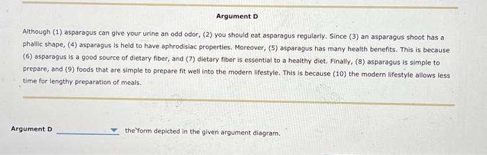 Solved Each extended argument within the following passages | Chegg.com