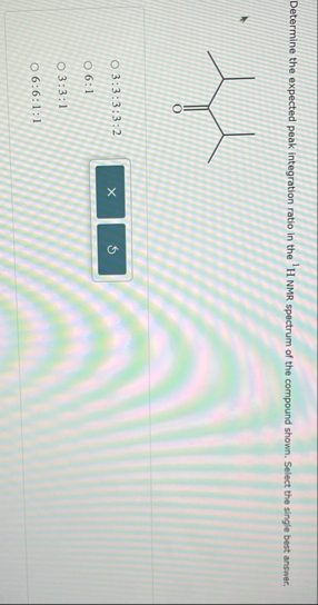 Solved Determine the expected peak integration ratio in the | Chegg.com