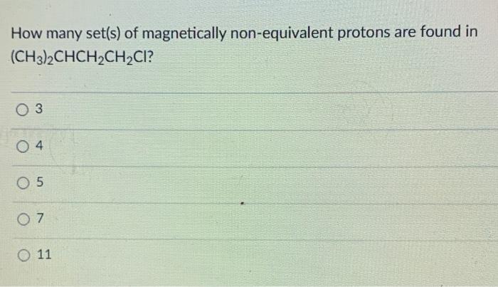 Solved How many set(s) of magnetically non-equivalent | Chegg.com