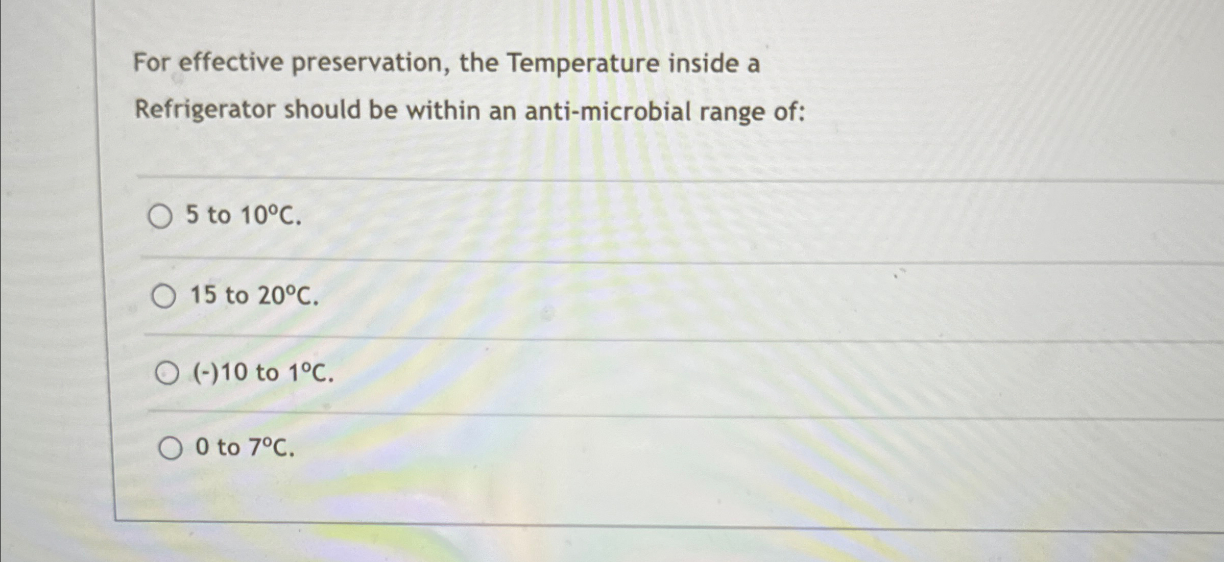 Solved For effective preservation, the Temperature inside a | Chegg.com