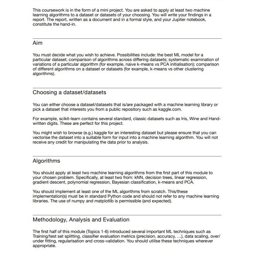 Solved Can you give me an example of dataset and the two | Chegg.com