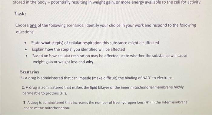 Solved Weight loss and weight gain are familiar topics in | Chegg.com