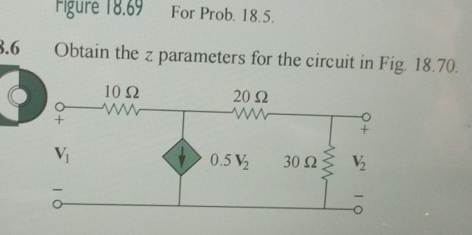 Solved Obtain the z ﻿parameters for the circuit in Fig. | Chegg.com