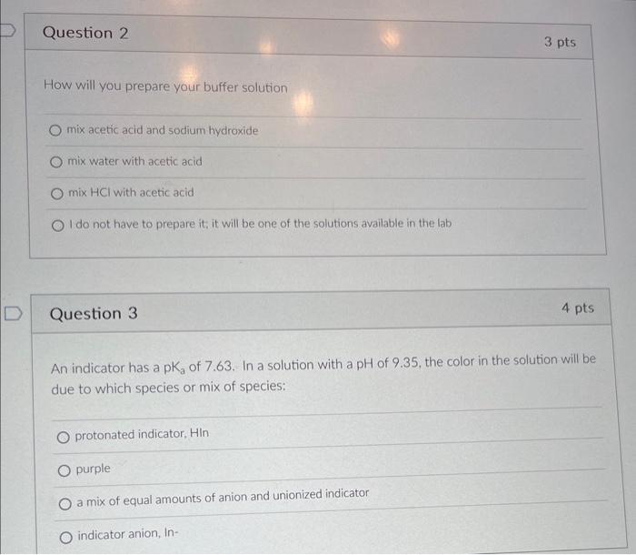 Solved How will you prepare your buffer solution mix acetic | Chegg.com