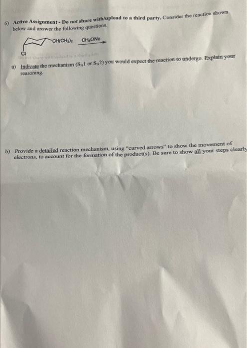 Solved 6) Active Assignment - Do not share with/upload to a | Chegg.com