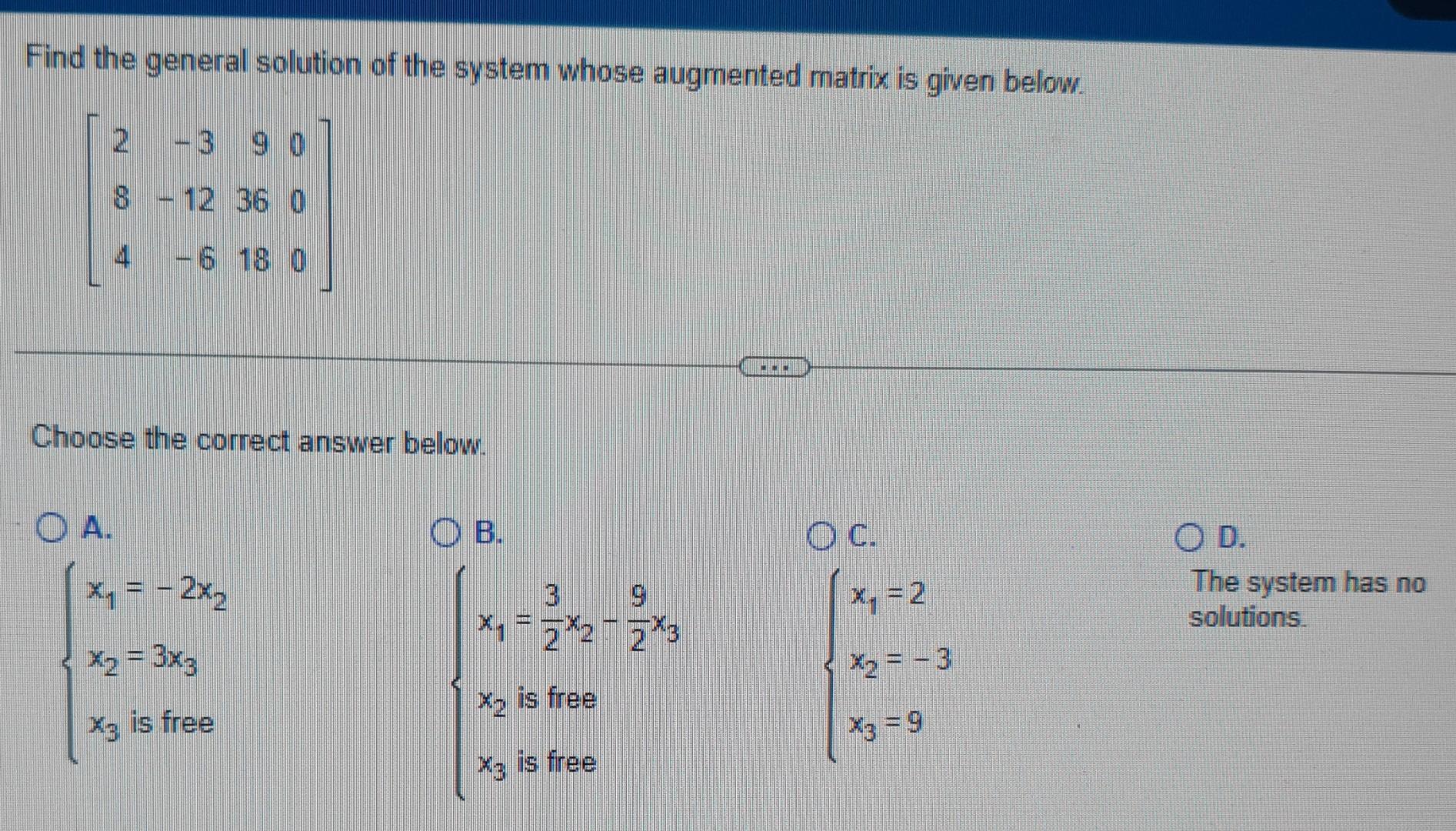 Solved Find the general solution of the system whose | Chegg.com