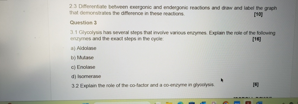 Solved 2.3 ﻿Differentiate between exergonic and endergonic | Chegg.com