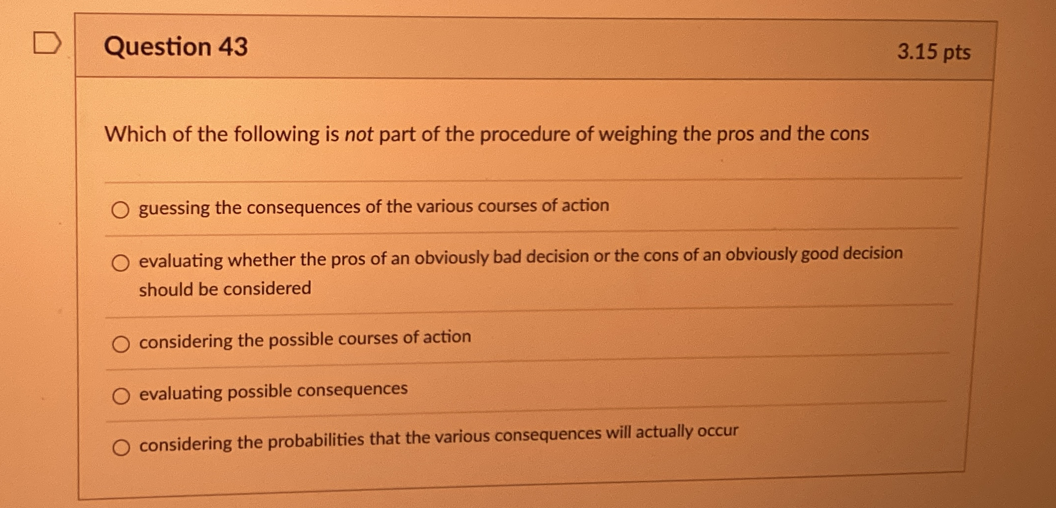 Solved Question 433.15 ﻿ptsWhich of the following is not | Chegg.com