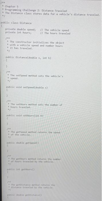 Solved Chapter: 5 * Progranming challenge 2: Distance | Chegg.com