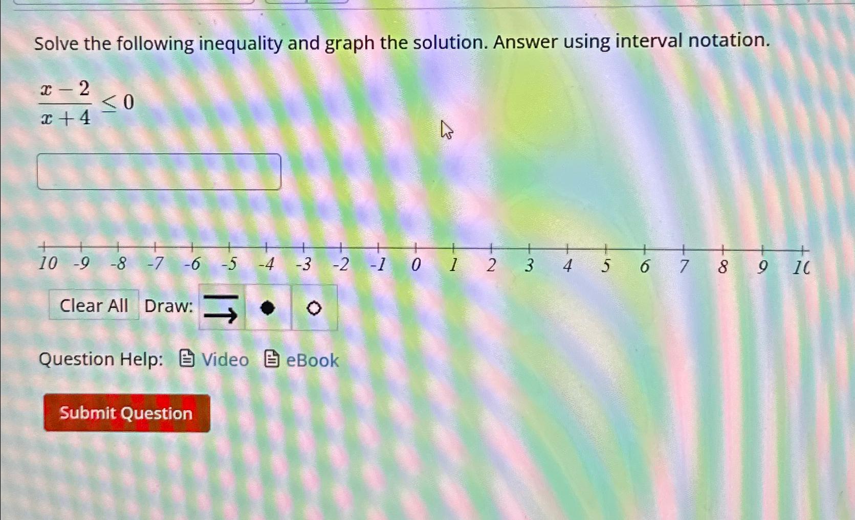 Solved Solve the following inequality and graph the | Chegg.com