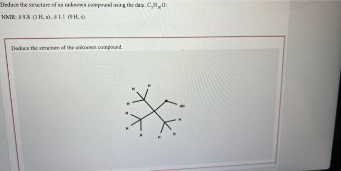 Solved Deduce the structure of an unknown compound using the | Chegg.com