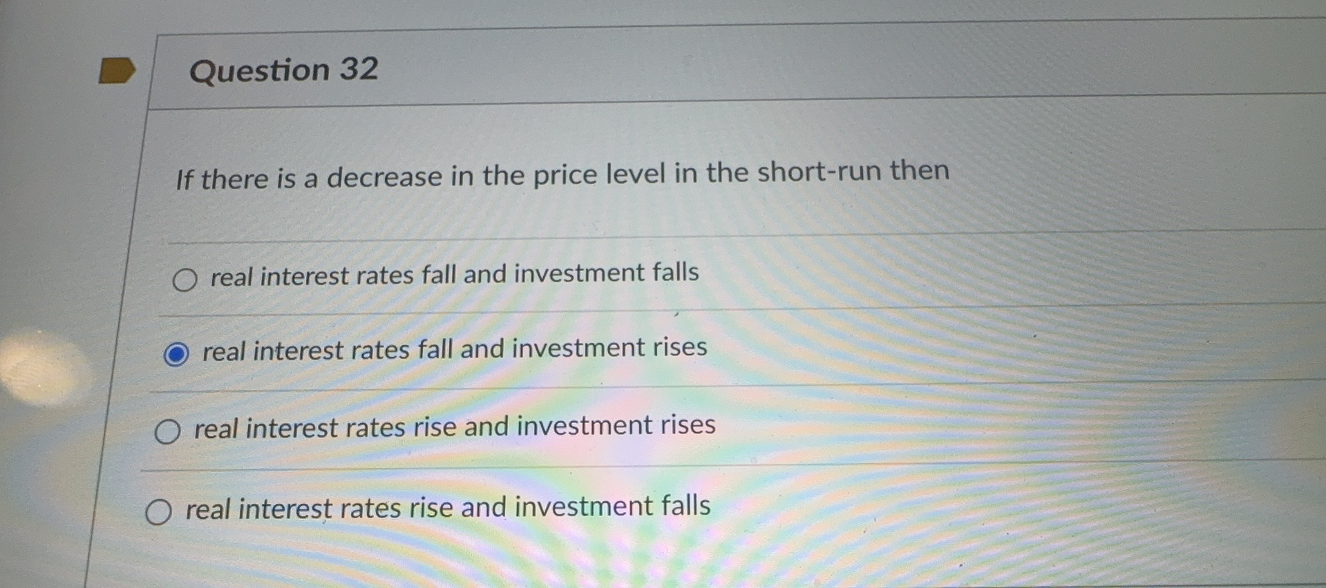 Solved Question 32If there is a decrease in the price level | Chegg.com