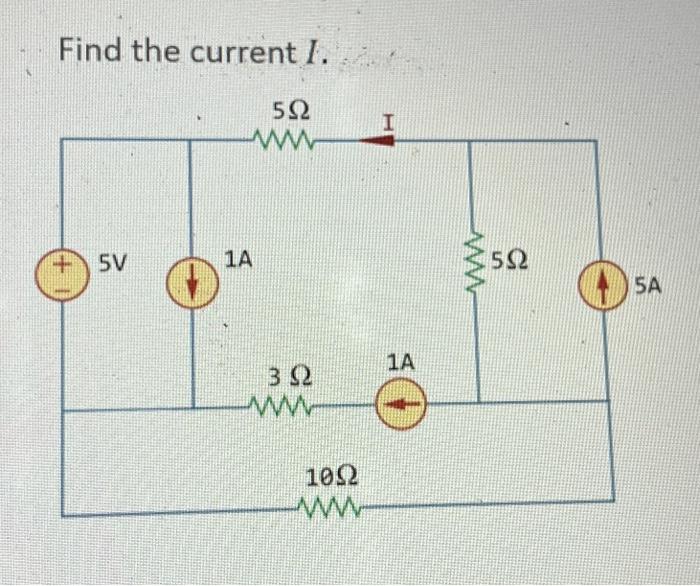 Solved Find the current I. | Chegg.com
