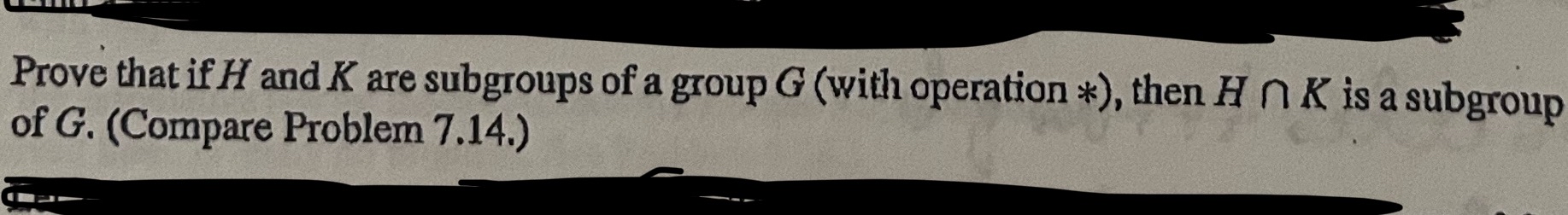 Solved Prove that if H ﻿and K ﻿are subgroups of a group | Chegg.com