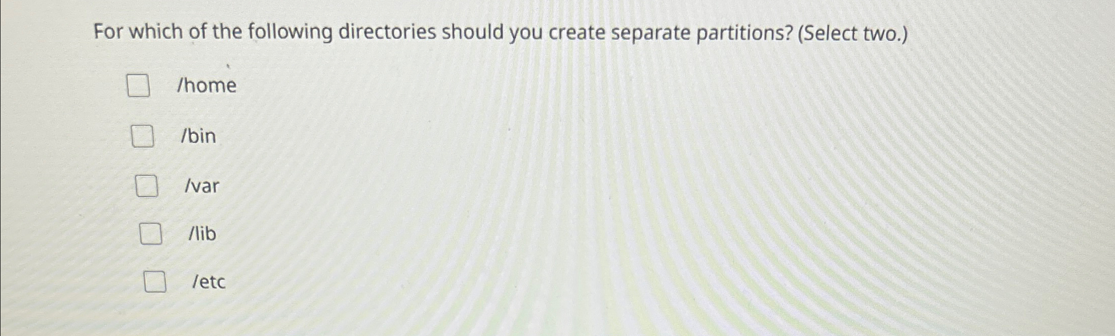 Solved For which of the following directories should you | Chegg.com