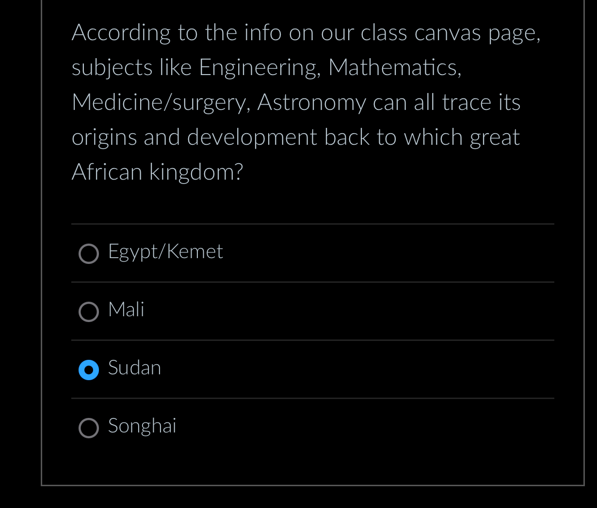 Solved According to the info on our class canvas page, | Chegg.com