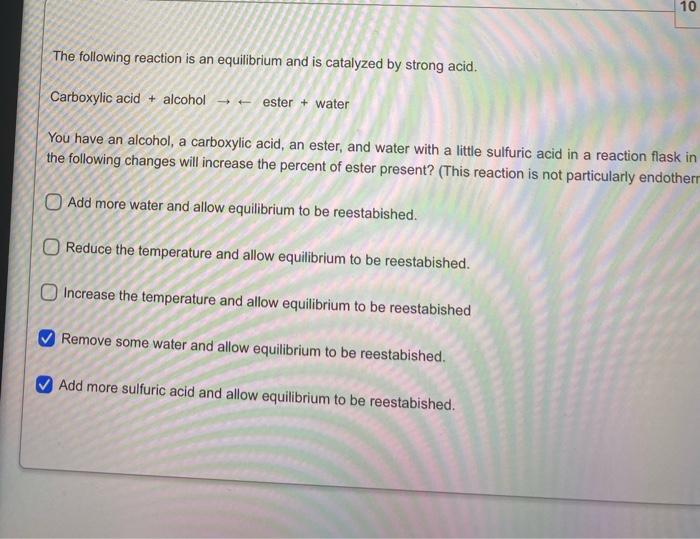 Solved The following reaction is an equilibrium and is | Chegg.com