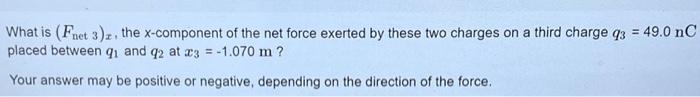 Solved What is (Fnet 3)x, the x-component of the net force | Chegg.com
