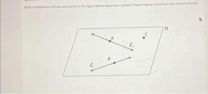 Solved What combination of lines and points in the figure | Chegg.com